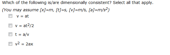 Solved Which of the following is/are dimensionally | Chegg.com