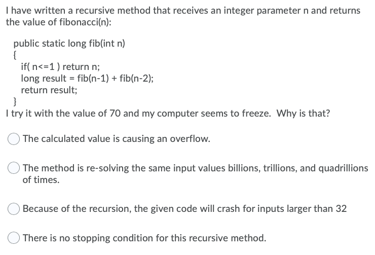 Solved I have written a recursive method that receives an | Chegg.com