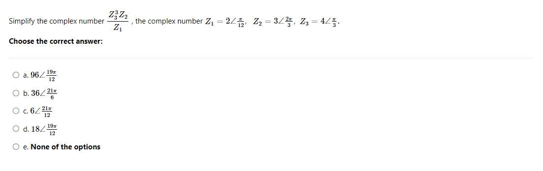 Solved Simplify the complex number Z1Z33Z2, the complex | Chegg.com