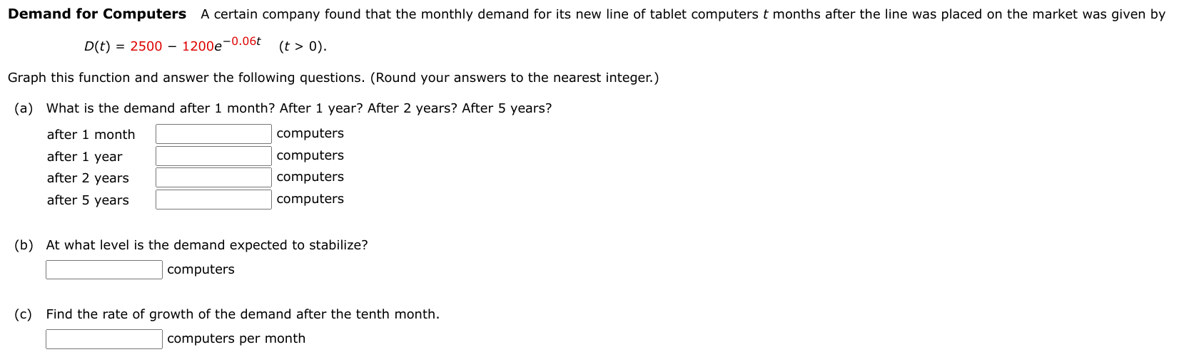 Solved Demand for Computers A certain company found that the | Chegg.com