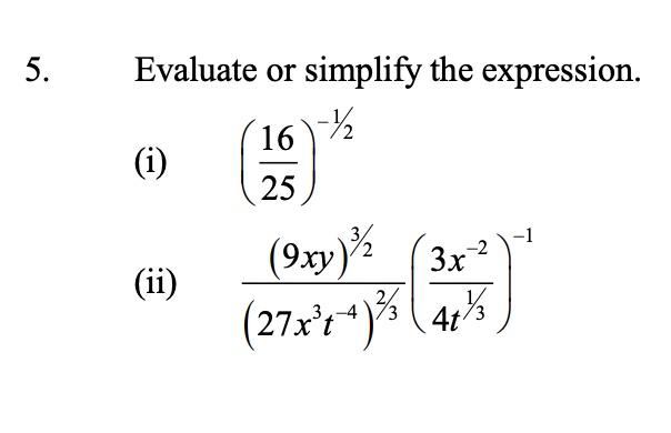 Solved 5. Evaluate or simplify the expression. 16 1-12 (i) | Chegg.com Solved 5. Evaluate or simplify the expression. 16 1-12 (i) | Chegg.com