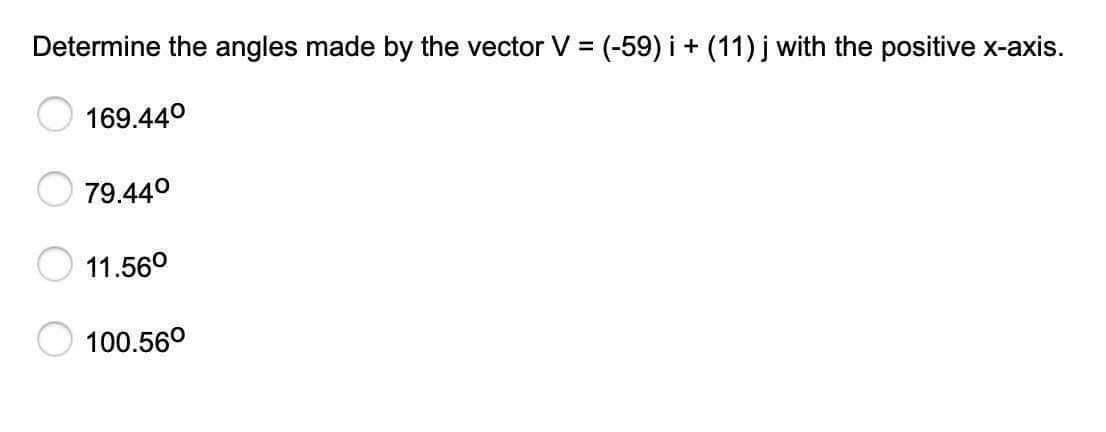 Solved Determine the angles made by the vector | Chegg.com