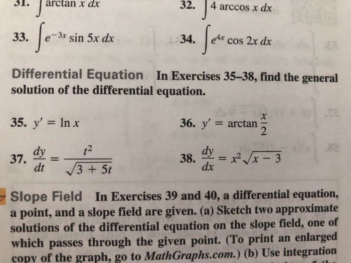 Solved 31. arctan x dx 32. 4 arccos x dx 33. e-3x sin 5x dx | Chegg.com
