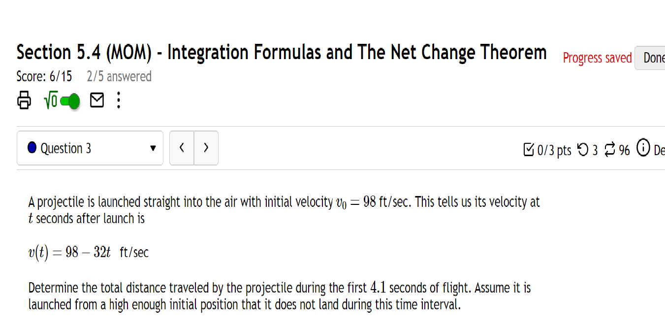 Solved Section 5.4 (MOM) - Integration Formulas and The Net | Chegg.com