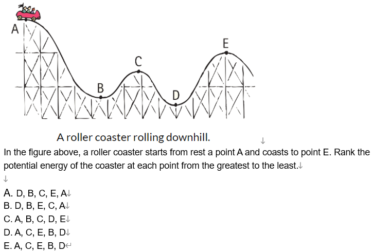 Solved UTVIDVY A roller coaster rolling downhill. In the | Chegg.com