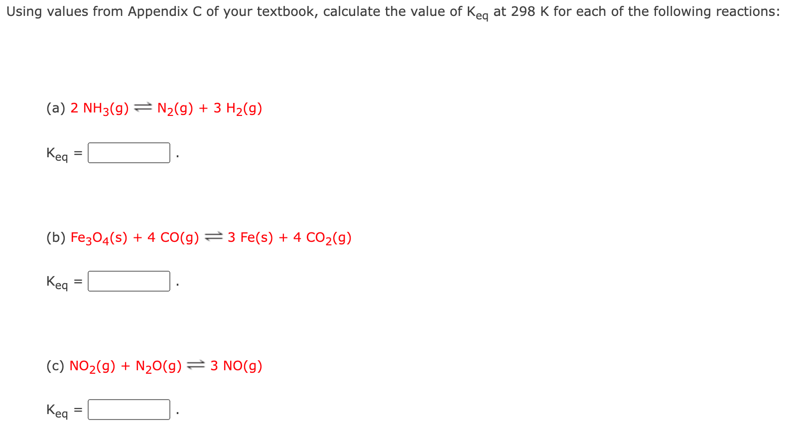 Solved Using values from Appendix C of your textbook, | Chegg.com