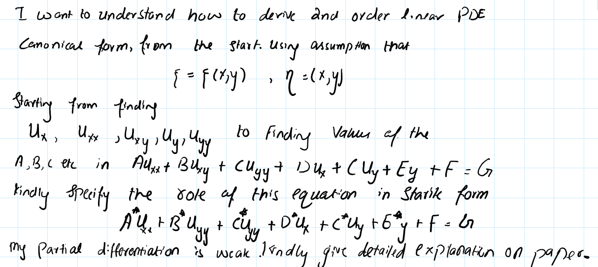 Solved I want to understand how to derive 2nd order linear | Chegg.com
