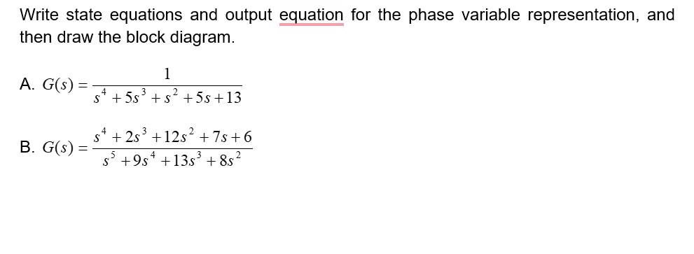 Solved Write state equations and output equation for the | Chegg.com