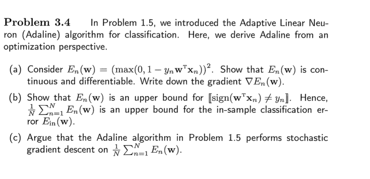 Problem 3.4 In Problem 1.5, we introduced the | Chegg.com