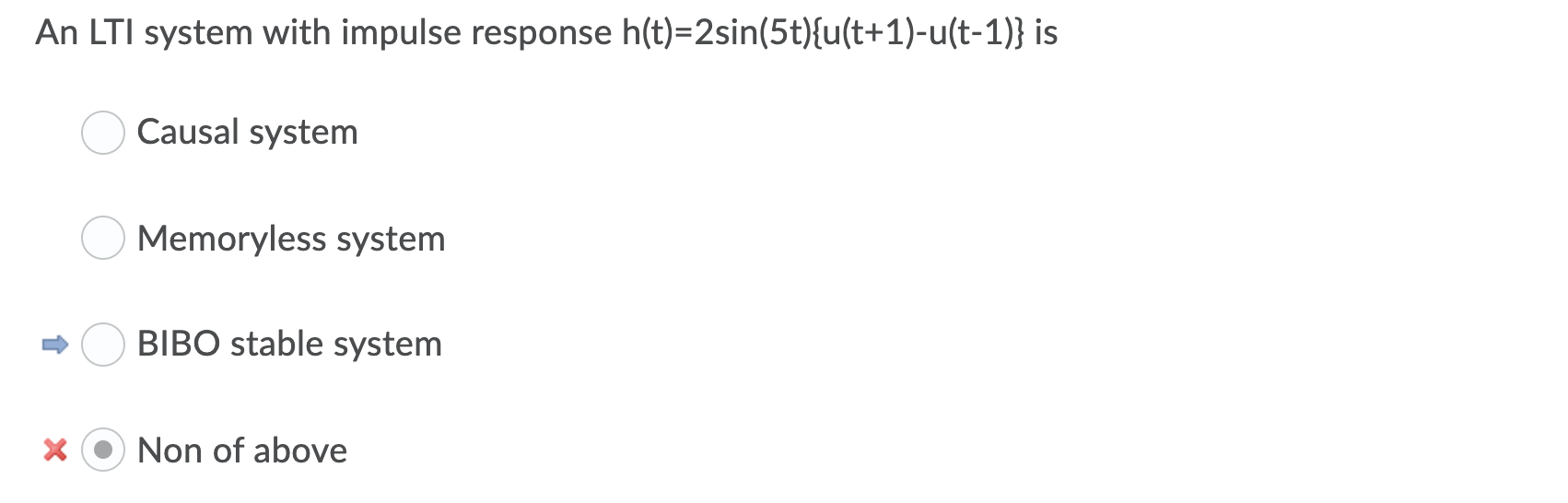 Solved An LTI system with impulse response | Chegg.com