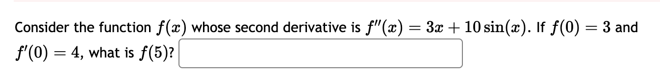 Solved Consider the function f(x) ﻿whose second derivative | Chegg.com