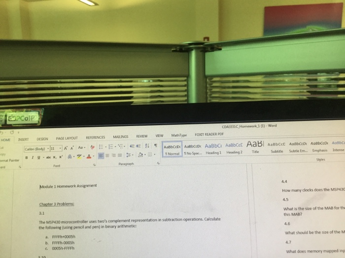Solved The MSP430 microcontroller uses two's complement | Chegg.com