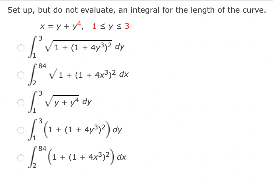 Solved Set up, but do not evaluate, an integral for the | Chegg.com