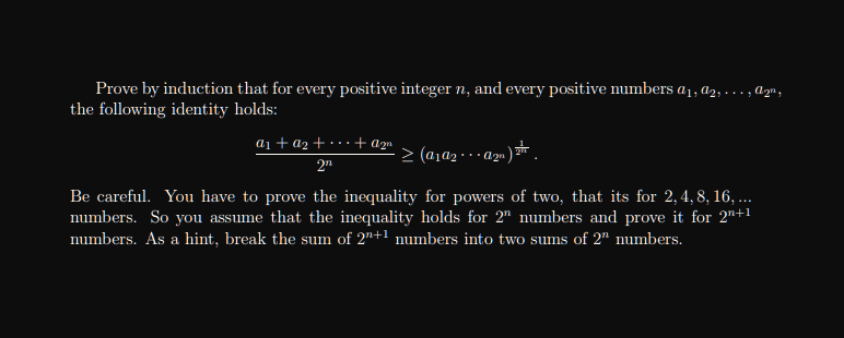Solved Prove by induction that for every positive integer n, | Chegg.com
