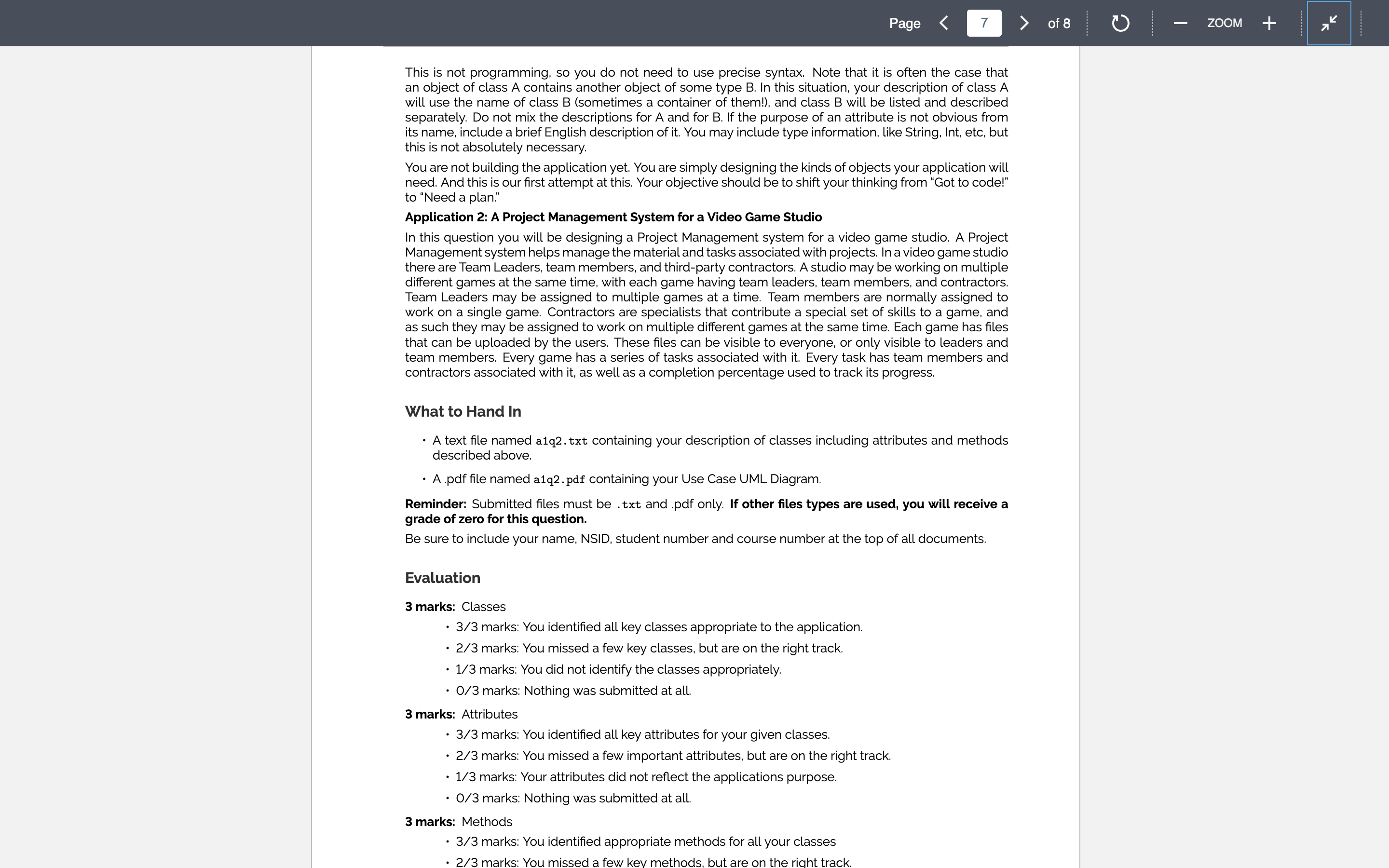 Solved Purpose: Practising Object-Oriented Thinking. Degree | Chegg.com