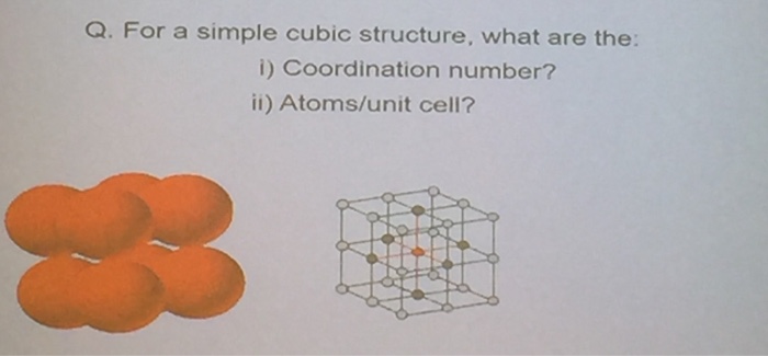 Solved Q. For a simple cubic structure, what are the: i) | Chegg.com