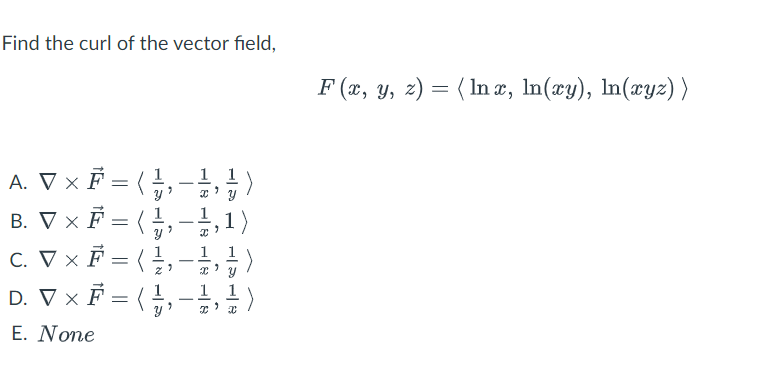 Solved Find the divergence of the vector field, | Chegg.com