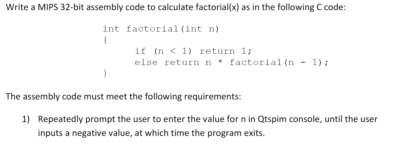 Solved Write a MIPS 32-bit assembly code to calculate | Chegg.com