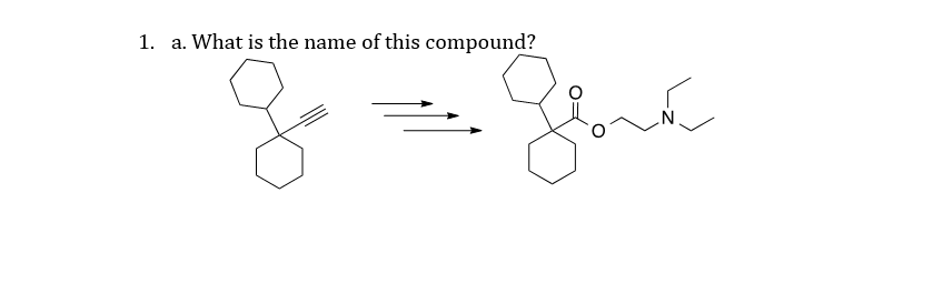 Solved 1. a. What is the name of this compound? | Chegg.com