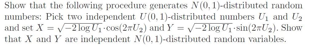 Solved Show That The Following Procedure Generates N 0 
