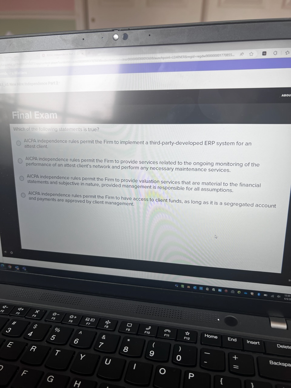 Solved Which of the following statements is true? AICPA | Chegg.com