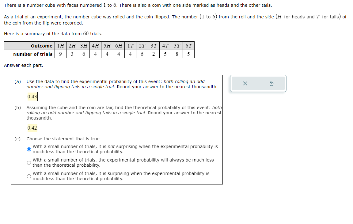 Solved There is a number cube with faces numbered 1 to 6 . | Chegg.com