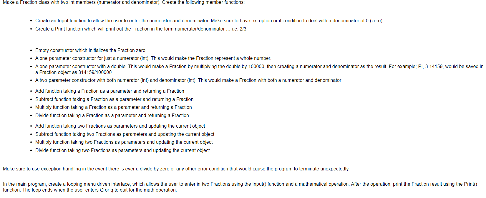 Solved - Create an Input function to allow the user to enter | Chegg.com