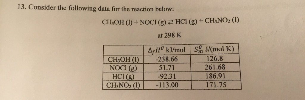 Solved A Calculate K Equilibrium Constant At 298k Is