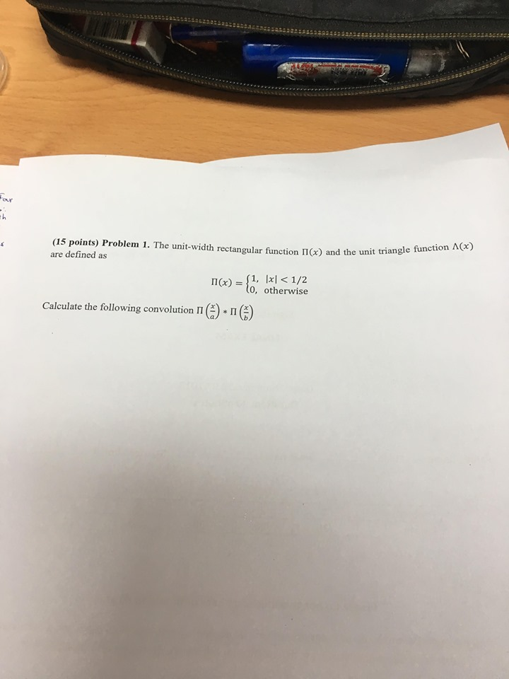 Solved Far (15 points) Problem 1. The unit-width rectangular | Chegg.com
