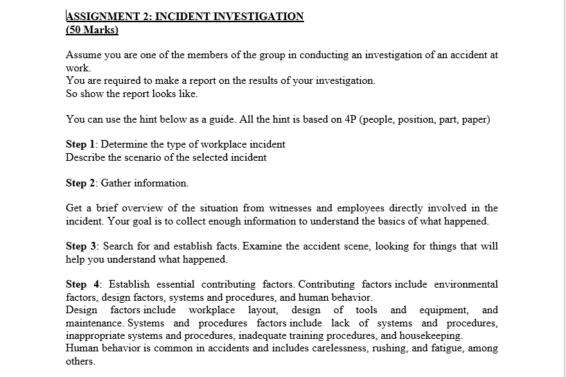 This is subject occupational health and safety (OSHA) | Chegg.com