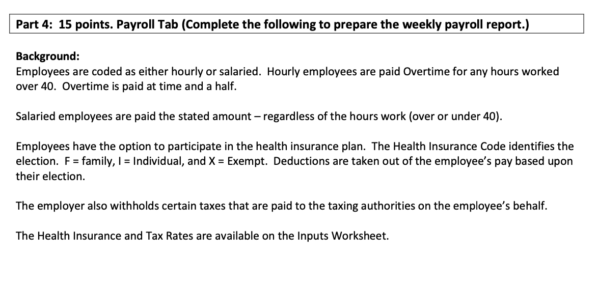 Need examples/formulas to show how to do it and where | Chegg.com