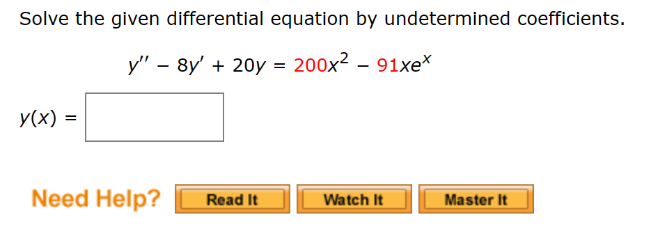 Solve the given differential equation by undetermined | Chegg.com