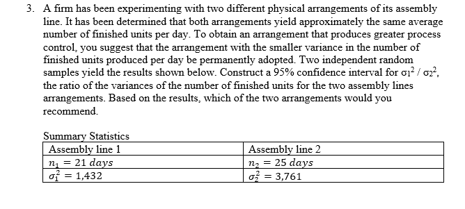 Solved A firm has been experimenting with two different | Chegg.com