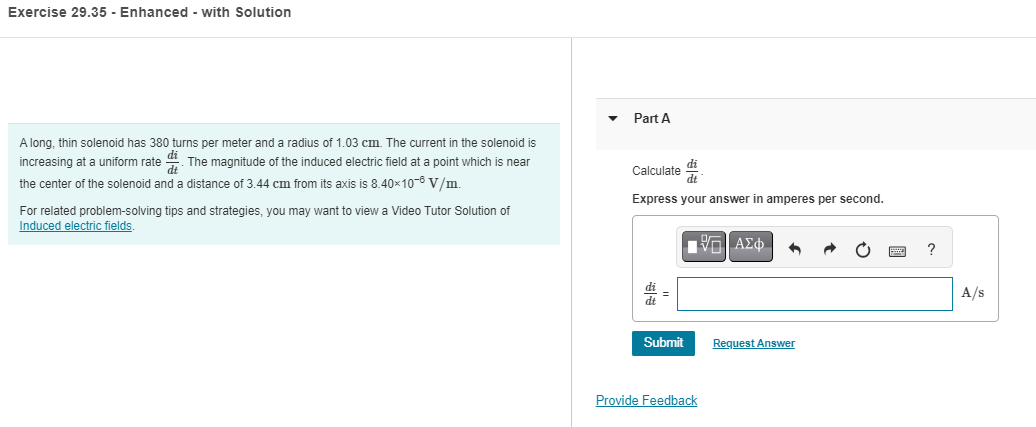 Solved Exercise 29.35 - ﻿Enhanced - ﻿with SolutionA long, | Chegg.com