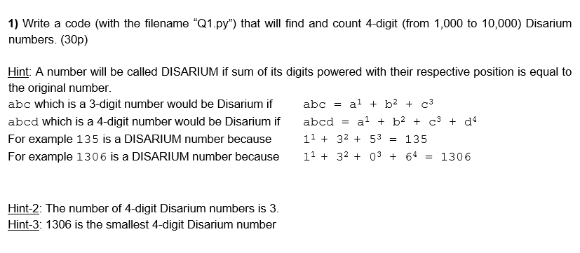 Solved 1) Write a code (with the filename "Q1.py") that will | Chegg.com