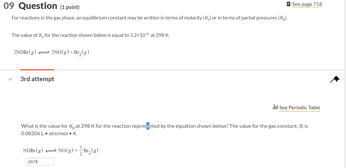 Solved or reactions in the gas phase, an equilibrium | Chegg.com