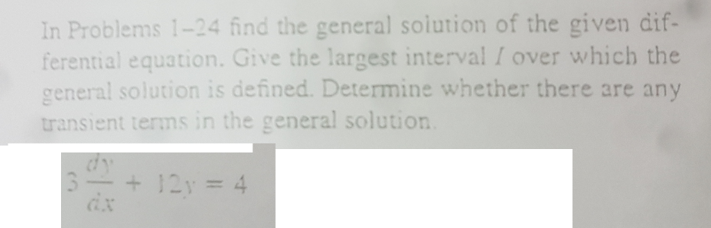 Solved in Problems 1-24 find the general solution of the | Chegg.com