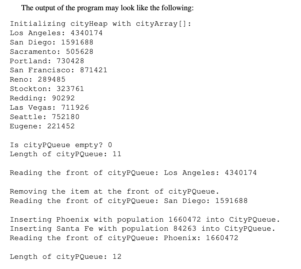 Solved COMP 53: Priority Queues Lab Instructions: In this | Chegg.com