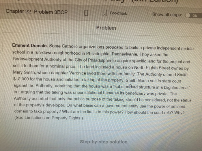 Solved Chapter 22. Problem 3BCP0 Bookmark Show all steps: ON | Chegg.com