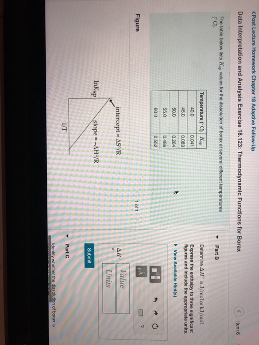 Solved Part B Constants | Periodic Table AH in J/mol or | Chegg.com