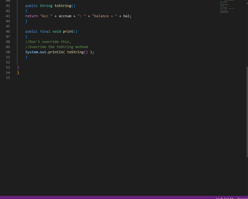 Solved Inheritance Bank Exercise Consider the following | Chegg.com