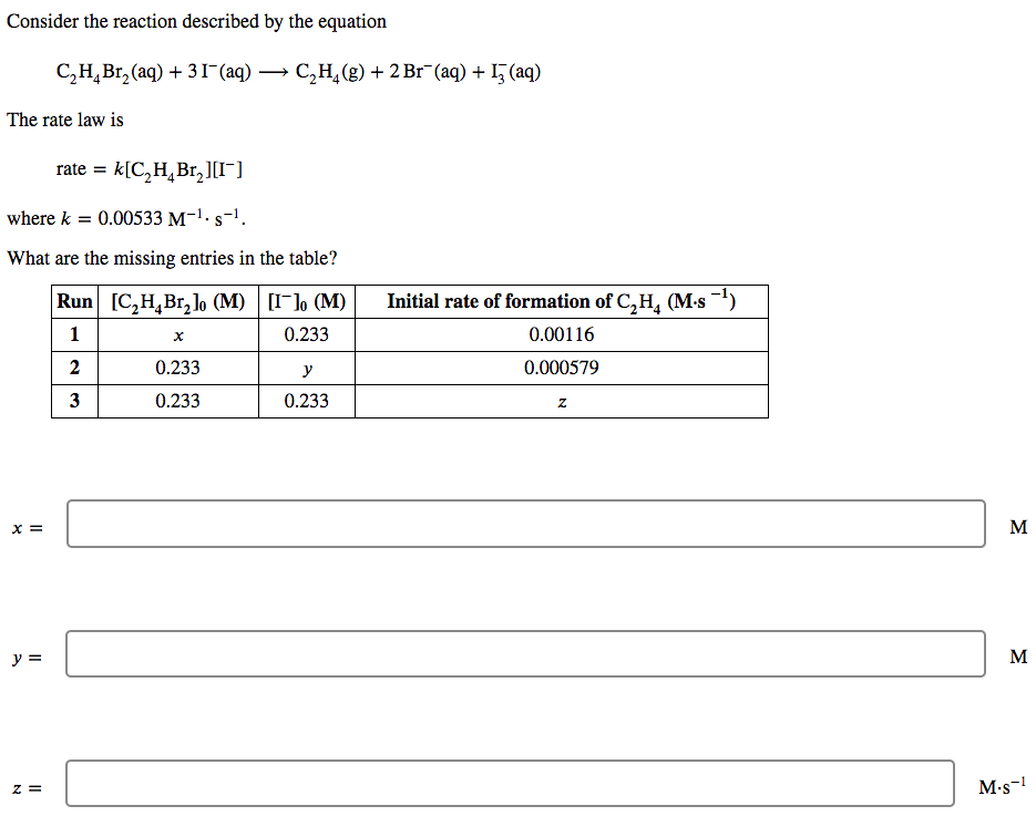 Solved Consider the reaction described by the equation | Chegg.com