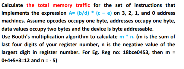 Solved Calculate the total memory traffic for the set of | Chegg.com