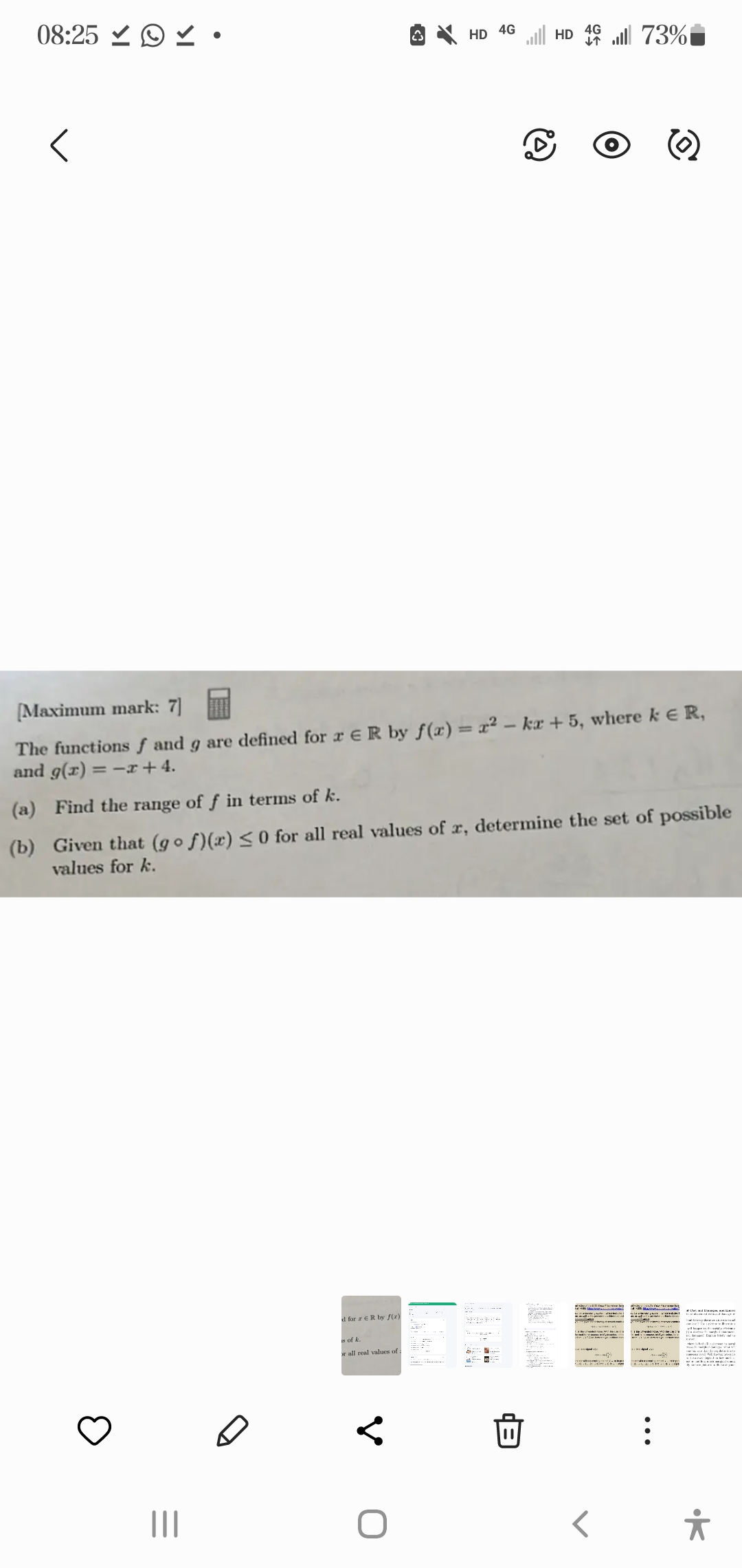 Solved [Maximum mark: 7] The functions f and g are defined | Chegg.com
