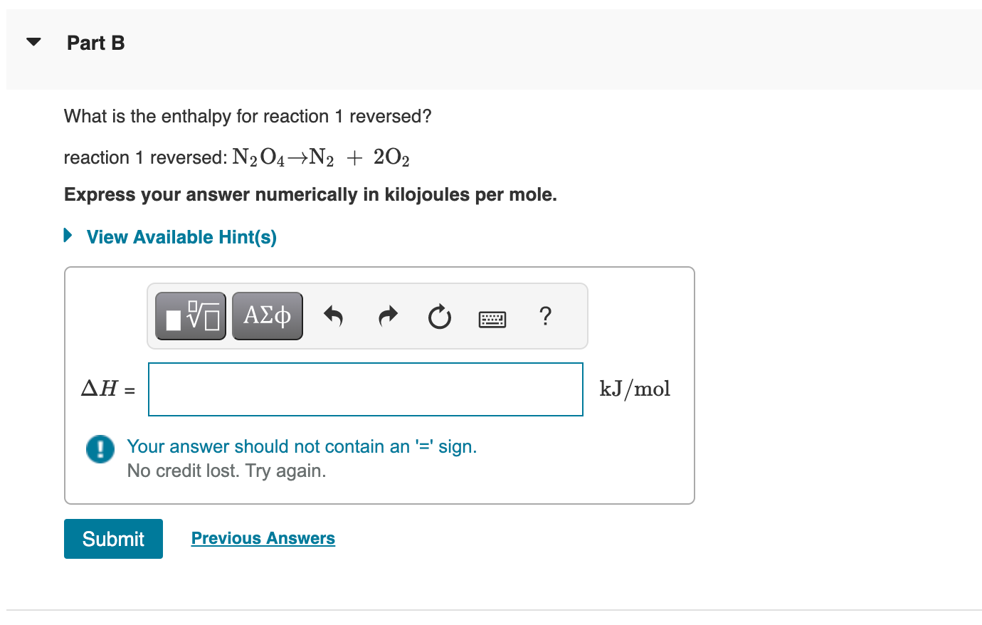 Solved What is the enthalpy for reaction 1 reversed? | Chegg.com