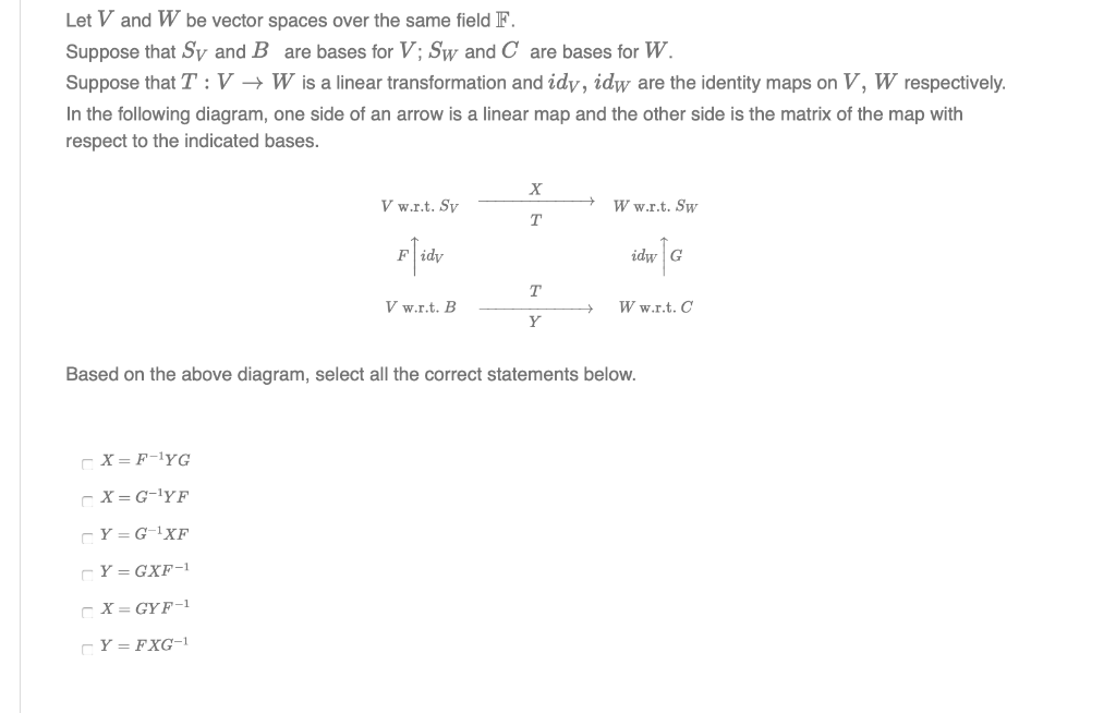 Solved Let V and W be vector spaces over the same field F. | Chegg.com