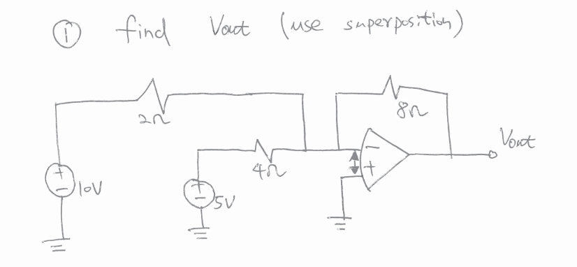 Solved find Vout (use superposition) Vout Olov 40 lov | Chegg.com
