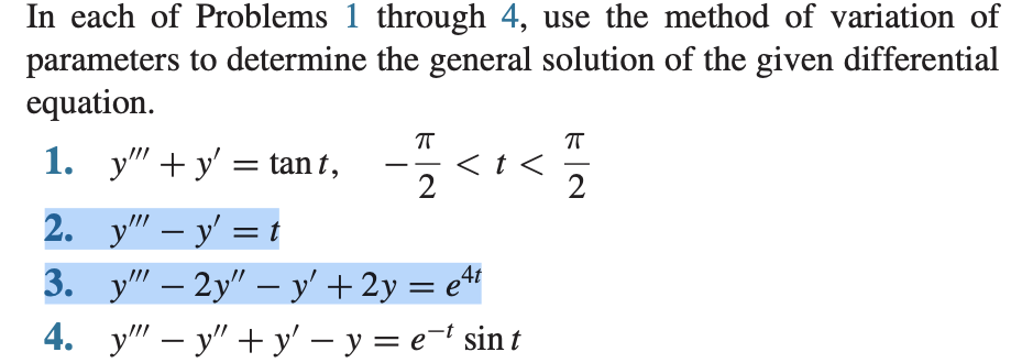 Solved In each of Problems 1 through 4 , use the method of | Chegg.com