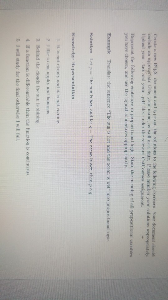 Solved Create a new IATEX document and type out the | Chegg.com Solved Create a new IATEX document and type out the | Chegg.com