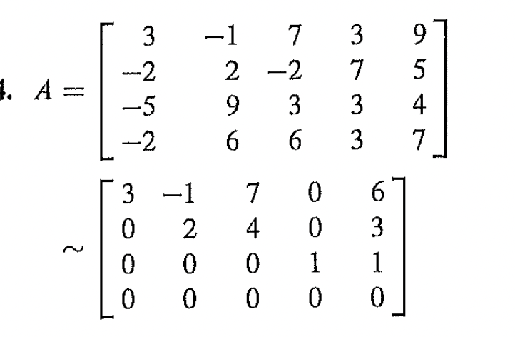 Solved Exercises 31-34 display a matrix A and an echelon | Chegg.com